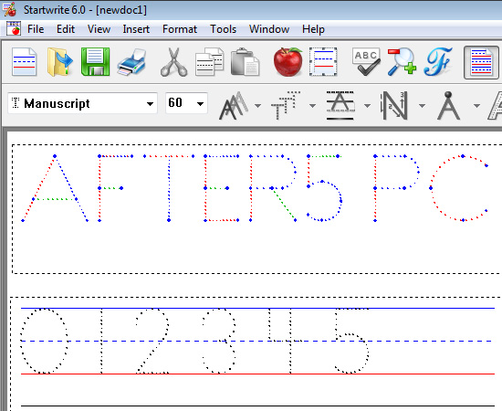 Computer Software Review: StartWrite 6.0 Handwriting Worksheet for ...